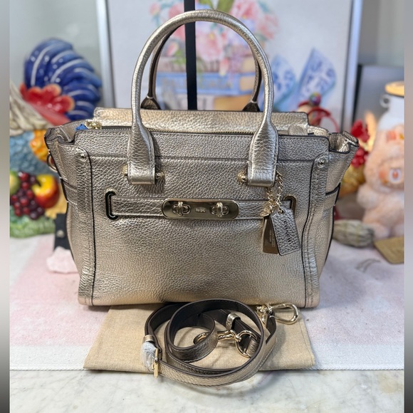 Coach | Bags | Coach Swagger 27 Satchel In Metallic | Poshmark